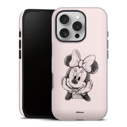 DeinDesign iPhone 16 Pro Handy Panzer Handyh&uuml;lle robuste Outdoor H&uuml;lle Schutzh&uuml;lle gl&auml;nzend Official Licensed Product Disney Minnie Mouse Tough Case