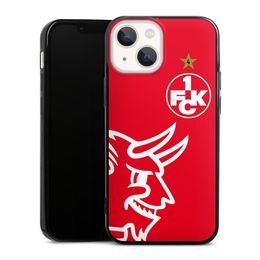 DeinDesign iPhone 13 Mini Handy Slim Case extra d&uuml;nn Silikon Handyh&uuml;lle schwarz H&uuml;lle Star Devil 1. Fc Kaiserslautern Silikon Slim Case
