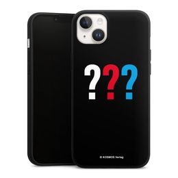 DeinDesign iPhone 14 Handy Premium Silikon H&uuml;lle Handyh&uuml;lle schwarz Case Official Licensed Product Die Drei ??? Logo Silikon Premium Case