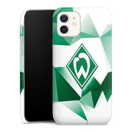 DeinDesign iPhone 12 Handy Premium Case Smartphone Handyh&uuml;lle Schutzh&uuml;lle gl&auml;nzend Tarnmuster Official Licensed Product Sv Werder Bremen Premium Case