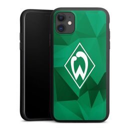 DeinDesign iPhone 11 Handy Premium Silikon H&uuml;lle Handyh&uuml;lle schwarz Case Official Licensed Product Camouflage Sv Werder Bremen Silikon Premium Case