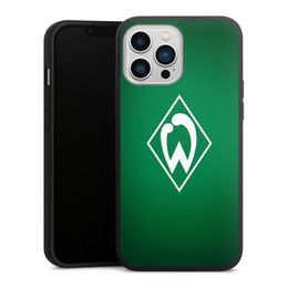 DeinDesign iPhone 13 Pro Max Handy Premium Silikon H&uuml;lle Handyh&uuml;lle schwarz Case Merchandise Sv Werder Bremen Logo Silikon Premium Case