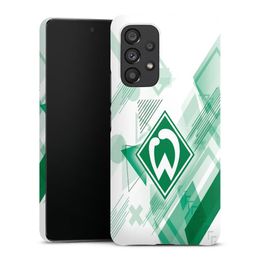 DeinDesign Galaxy A53 5G Handy Premium Case Smartphone Handyh&uuml;lle Schutzh&uuml;lle gl&auml;nzend Sv Werder Bremen Official Licensed Product Muster Premium Case