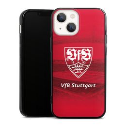 DeinDesign iPhone 13 Mini Handy Slim Case extra d&uuml;nn Silikon Handyh&uuml;lle schwarz H&uuml;lle Stadium Official Licensed Product Vfb Stuttgart Silikon Slim Case