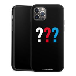 DeinDesign iPhone 12 Pro Handy Premium Silikon H&uuml;lle Handyh&uuml;lle schwarz Case Official Licensed Product Die Drei ??? Logo Silikon Premium Case