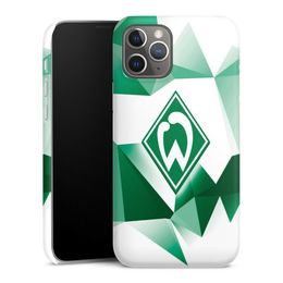 DeinDesign iPhone 12 Pro Handy Premium Case Smartphone Handyh&uuml;lle Schutzh&uuml;lle gl&auml;nzend Tarnmuster Official Licensed Product Sv Werder Bremen Premium Case