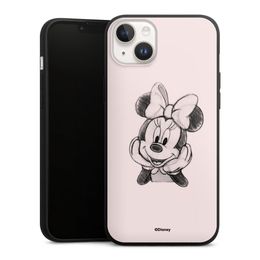 DeinDesign iPhone 14 Handy Premium Silikon H&uuml;lle Handyh&uuml;lle schwarz Case Official Licensed Product Disney Minnie Mouse Silikon Premium Case