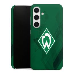 DeinDesign Galaxy S24 Handy Premium Case Smartphone Handyh&uuml;lle Schutzh&uuml;lle matt Sv Werder Bremen Official Licensed Product Coat Of Arms Premium Case