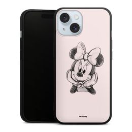 DeinDesign iPhone 15 Handy Premium Silikon H&uuml;lle Handyh&uuml;lle schwarz Case Official Licensed Product Disney Minnie Mouse Silikon Premium Case