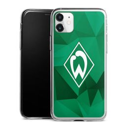 DeinDesign iPhone 11 Handy Slim Case Silikon Handyh&uuml;lle transparent H&uuml;lle extra d&uuml;nn Official Licensed Product Camouflage Sv Werder Bremen Silikon Slim Case