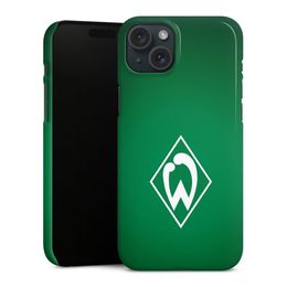 DeinDesign iPhone 15 Plus Handy Premium Case Smartphone Handyh&uuml;lle Schutzh&uuml;lle gl&auml;nzend Merchandise Sv Werder Bremen Logo Premium Case