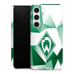 DeinDesign Galaxy S24 Handy Premium Case Smartphone Handyh&uuml;lle Schutzh&uuml;lle gl&auml;nzend Tarnmuster Sv Werder Bremen Official Licensed Product Premium Case