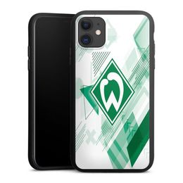 DeinDesign iPhone 11 Handy Premium Silikon H&uuml;lle Handyh&uuml;lle schwarz Case Official Licensed Product Sv Werder Bremen Muster Silikon Premium Case