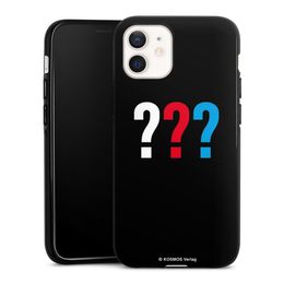 DeinDesign iPhone 12 Handy Silikon H&uuml;lle Case schwarz Handyh&uuml;lle Logo Die Drei ??? Official Licensed Product