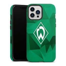 DeinDesign iPhone 13 Pro Max Handy Panzer Handyh&uuml;lle robuste Outdoor H&uuml;lle Schutzh&uuml;lle matt Camouflage Sv Werder Bremen Official Licensed Product Tough Case