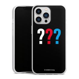 DeinDesign iPhone 13 Pro Handy Silikon H&uuml;lle Case wei&szlig; Handyh&uuml;lle Official Licensed Product Die Drei ??? Logo Silikon Case