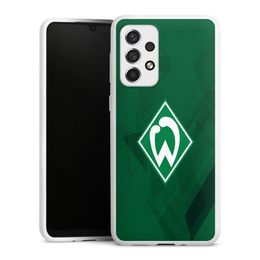 DeinDesign Galaxy A33 5G Handy Silikon H&uuml;lle Case wei&szlig; Handyh&uuml;lle Sv Werder Bremen Coat Of Arms Official Licensed Product Silikon Case