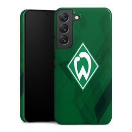 DeinDesign Galaxy S22 Handy Premium Case Smartphone Handyh&uuml;lle Schutzh&uuml;lle gl&auml;nzend Sv Werder Bremen Official Licensed Product Coat Of Arms Premium Case