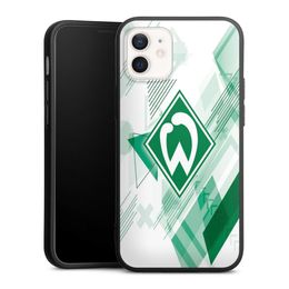 DeinDesign iPhone 12 mini Handy Premium Silikon H&uuml;lle Handyh&uuml;lle schwarz Case Muster Official Licensed Product Sv Werder Bremen Silikon Premium Case