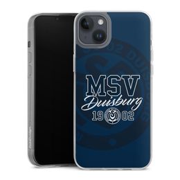 DeinDesign iPhone 14 Plus Handy Silikon Hülle Case transparent Handyhülle Msv Duisburg Merchandise Soccer Silikon Case