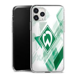 DeinDesign iPhone 11 Pro Max Handy Silikon H&uuml;lle Case transparent Handyh&uuml;lle Sv Werder Bremen Official Licensed Product Muster Silikon Case