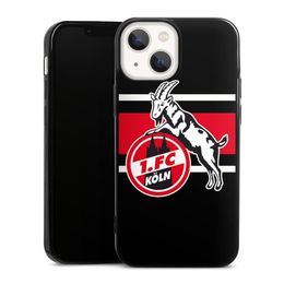 DeinDesign iPhone 13 Mini Handy Slim Case extra d&uuml;nn Silikon Handyh&uuml;lle schwarz H&uuml;lle Official Licensed Product 1. Fc K&ouml;ln Logo Silikon Slim Case