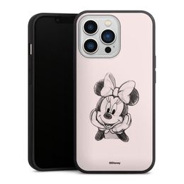 DeinDesign iPhone 13 Pro Handy Premium Silikon H&uuml;lle Handyh&uuml;lle schwarz Case Official Licensed Product Disney Minnie Mouse Silikon Premium Case