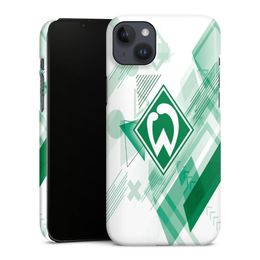 DeinDesign iPhone 14 Plus Handy Premium Case Smartphone Handyh&uuml;lle Schutzh&uuml;lle gl&auml;nzend Official Licensed Product Sv Werder Bremen Muster Premium Case
