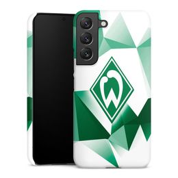 DeinDesign Galaxy S22 Handy Premium Case Smartphone Handyh&uuml;lle Schutzh&uuml;lle gl&auml;nzend Tarnmuster Sv Werder Bremen Official Licensed Product Premium Case