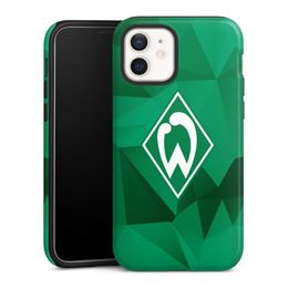 DeinDesign iPhone 12 mini Handy Panzer Handyh&uuml;lle robuste Outdoor H&uuml;lle Schutzh&uuml;lle gl&auml;nzend Official Licensed Product Camouflage Sv Werder Bremen Tough Case
