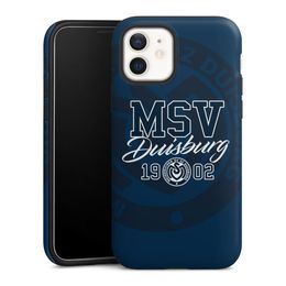 DeinDesign iPhone 12 mini Handy Panzer Handyh&uuml;lle robuste Outdoor H&uuml;lle Schutzh&uuml;lle matt Soccer Merchandise Msv Duisburg Tough Case