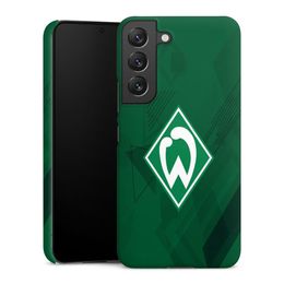 DeinDesign Galaxy S22 Handy Premium Case Smartphone Handyh&uuml;lle Schutzh&uuml;lle matt Sv Werder Bremen Official Licensed Product Coat Of Arms Premium Case