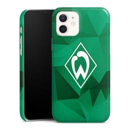 DeinDesign iPhone 12 Handy Premium Case Smartphone Handyh&uuml;lle Schutzh&uuml;lle gl&auml;nzend Official Licensed Product Camouflage Sv Werder Bremen Premium Case