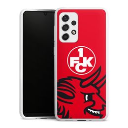 DeinDesign Galaxy A33 5G Handy Silikon H&uuml;lle Case wei&szlig; Handyh&uuml;lle 1. Fck Devil 1. Fc Kaiserslautern Silikon Case