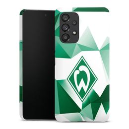 DeinDesign Galaxy A53 5G Handy Premium Case Smartphone Handyh&uuml;lle Schutzh&uuml;lle matt Tarnmuster Official Licensed Product Sv Werder Bremen Premium Case