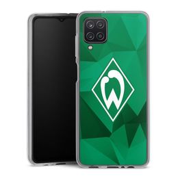 DeinDesign Galaxy A12 Handy Silikon H&uuml;lle Case transparent Handyh&uuml;lle Official Licensed Product Camouflage Sv Werder Bremen Silikon Case