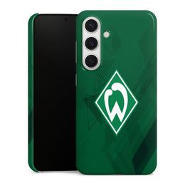 DeinDesign Galaxy S24 Handy Premium Case Smartphone Handyh&uuml;lle Schutzh&uuml;lle gl&auml;nzend Sv Werder Bremen Official Licensed Product Coat Of Arms Premium Case