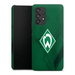 DeinDesign Galaxy A53 5G Handy Premium Case Smartphone Handyh&uuml;lle Schutzh&uuml;lle gl&auml;nzend Sv Werder Bremen Coat Of Arms Official Licensed Product Premium Case