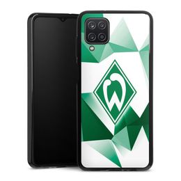DeinDesign Galaxy A12 Handy Silikon H&uuml;lle Case schwarz Handyh&uuml;lle Tarnmuster Official Licensed Product Sv Werder Bremen