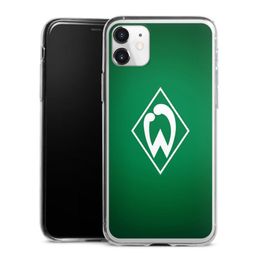 DeinDesign iPhone 11 Handy Slim Case Silikon Handyh&uuml;lle transparent H&uuml;lle extra d&uuml;nn Logo Sv Werder Bremen Merchandise Silikon Slim Case