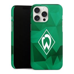 DeinDesign iPhone 15 Pro Max Handy Premium Case Smartphone Handyh&uuml;lle Schutzh&uuml;lle matt Camouflage Sv Werder Bremen Official Licensed Product Premium Case