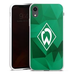 DeinDesign iPhone Xr Handy Silikon H&uuml;lle Case wei&szlig; Handyh&uuml;lle Camouflage Sv Werder Bremen Official Licensed Product Silikon Case