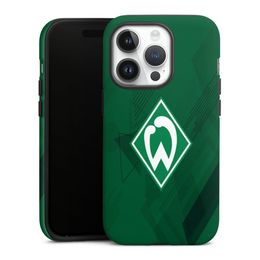 DeinDesign iPhone 14 Pro Handy Panzer Handyh&uuml;lle robuste Outdoor H&uuml;lle Schutzh&uuml;lle matt Sv Werder Bremen Official Licensed Product Coat Of Arms Tough Case
