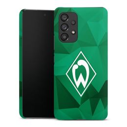 DeinDesign Galaxy A53 5G Handy Premium Case Smartphone Handyh&uuml;lle Schutzh&uuml;lle matt Official Licensed Product Camouflage Sv Werder Bremen Premium Case