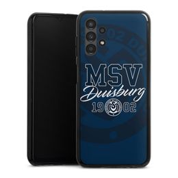 DeinDesign Galaxy A13 4G Handy Silikon Hülle Case schwarz Handyhülle Msv Duisburg Merchandise Soccer