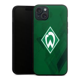 DeinDesign iPhone 15 Plus Handy Premium Silikon H&uuml;lle Handyh&uuml;lle schwarz Case Sv Werder Bremen Official Licensed Product Coat Of Arms Silikon Premium Case