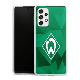 DeinDesign Galaxy A33 5G Handy Silikon H&uuml;lle Case transparent Handyh&uuml;lle Official Licensed Product Camouflage Sv Werder Bremen Silikon Case