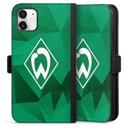 DeinDesign iPhone 11 Handy Klapph&uuml;lle Handyh&uuml;lle aus Kunst Leder schwarz Flip Case Camouflage Sv Werder Bremen Official Licensed Product Sideflip mit Lasche