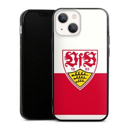 DeinDesign iPhone 13 Mini Handy Slim Case extra d&uuml;nn Silikon Handyh&uuml;lle schwarz H&uuml;lle Vfb Stuttgart Logo Official Licensed Product Silikon Slim Case