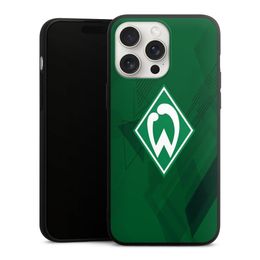 DeinDesign iPhone 15 Pro Max Handy Premium Silikon H&uuml;lle Handyh&uuml;lle schwarz Case Sv Werder Bremen Official Licensed Product Coat Of Arms Silikon Premium Case